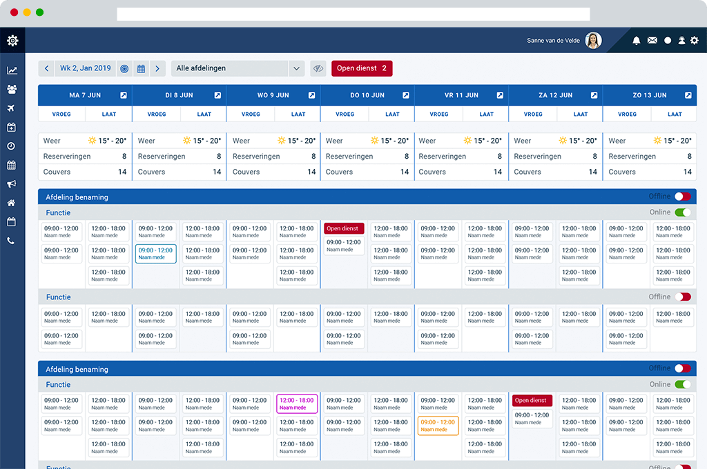 Personeelsplanning maken | Online personeel inplannen | Dyflexis